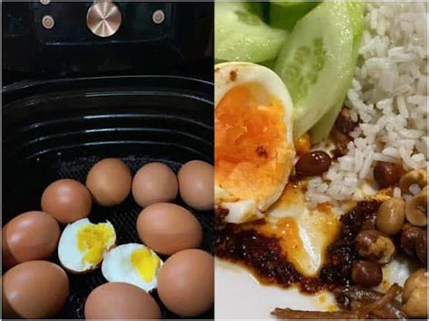 Nak masak telur rebus tapi gas habis? Boleh cuba cara ini, guna Air Fryer sahaja