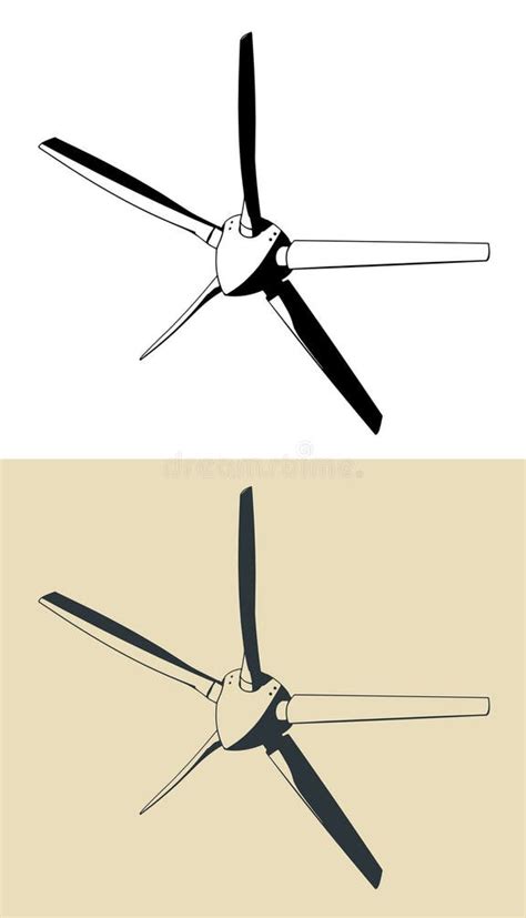 Turboprop Engine Propeller Illustrations Stock Illustration