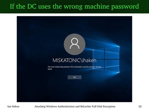attacking windows authentication and bitlocker full disk encryption