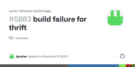 Build Failure For Thrift Issue Sonic Net Sonic Buildimage GitHub