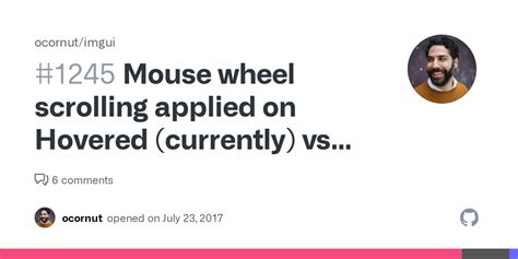 mouse wheel scrolling applied on hovered currently vs focused more