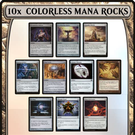 10 Colorless Mana Rock Sol Ring Bundle Commander Cards Mtg Magic The