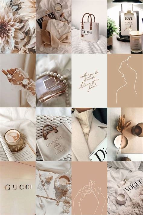 Beautiful Nude Background Abstract Wallpaper Design Photo Wall Collage Cute Pastel Wallpaper