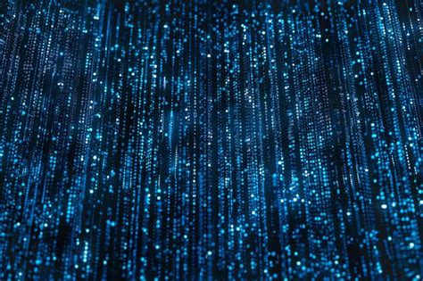 Premium Photo Digital Data Concept Binary Code Flowing Down A Dark Abstract Background