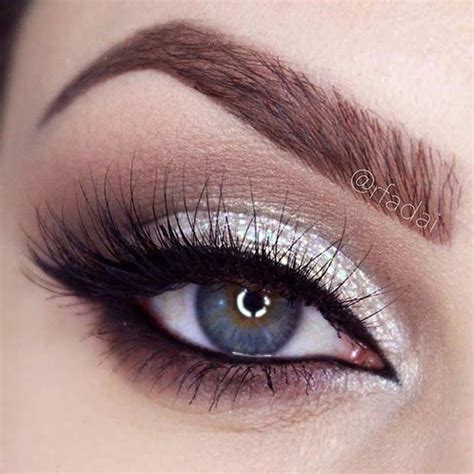 Silver Glitter Wedding Makeup Look For Blue Eyes The Best Wedding