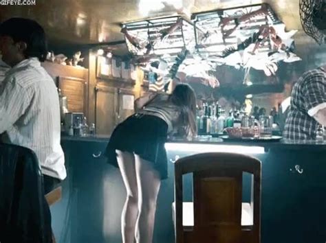 Flashing Girls Wonderful Surprise At The Bar Counter Porn GIF Video Nevyda Com