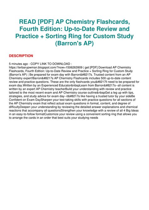 Ppt Read [pdf] Ap Chemistry Flashcards Fourth Edition Up To Date Review And Pract Powerpoint