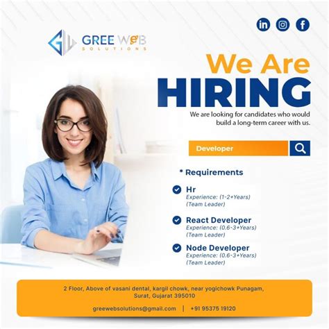 Gree Web Solutions On Linkedin Hiringalerts Hiringimmediately