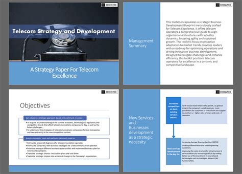 telecom strategy and development powerpoint slideshow view flevy