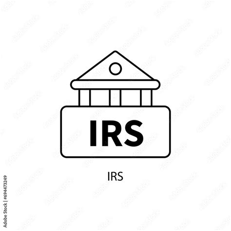 Irs Concept Line Icon Simple Element Illustration Irs Concept Outline Symbol Design Stock