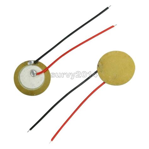 10ชิ้นล็อต15mm Piezo องค์ประกอบ Buzzer Sounder Sensor Trigger กลองแผ่น