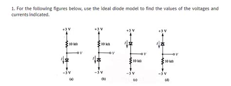 solved 1 for the following figures below use the ideal