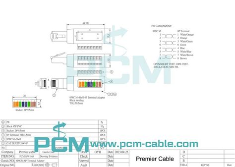 Adattatore Per Morsettiera Laterale Rj45 Maschio A 8 Posizioni Personalizzato Fornitori