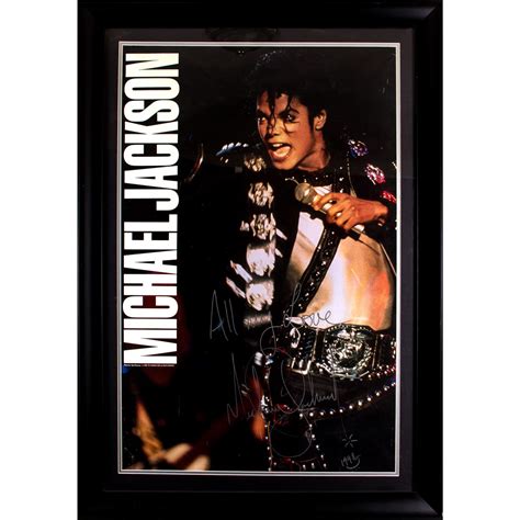 Michael Jackson Autographed Poster Framed