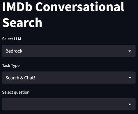 Build Generative AI Conversational Search Assistant On IMDb Dataset Using Amazon Bedrock And