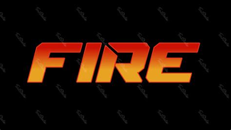 Modern Fire Text Effect PREMIUM Vector File