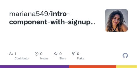 Github Mariana549intro Component With Signup Form Master