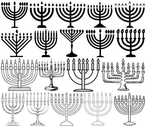 Menorah Svg Bundle Menorah Cut Files For Cricut Menorah Vector