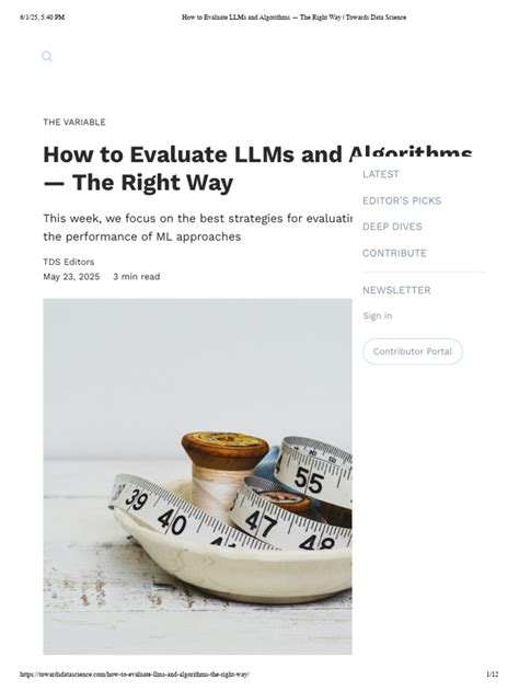 How To Evaluate Llms And Algorithms The Right Way Towards Data