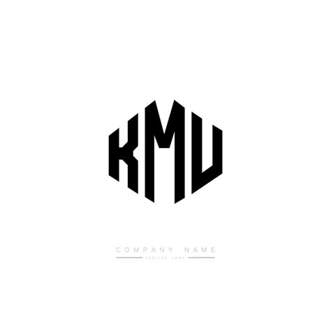 Kmu Letter Logo Design With Polygon Shape Kmu Polygon And Cube Shape