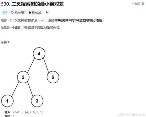85 二叉搜索树的最小绝对差 getminimumdifference csdn博客