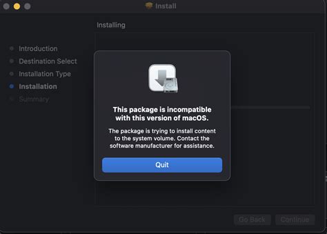 getting this installing pkg in big sur any help this is a modern 64