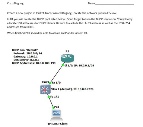 Solved Plz Show A Cisco Packet Tracer File For This Pkt All