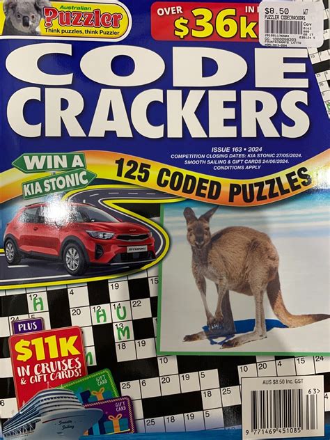 Australian Puzzler Code Crackers Puzzles To Crack Over K In Prizes EBay