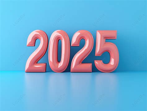 พื้นหลังแบบอักษร 3d 2025 สีแดงกุหลาบ Png สำหรับการดาวน์โหลดฟรี Lovepik