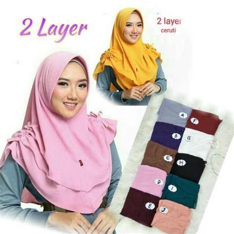 Jual Hijab 2 Layer Matt Sifin Ceruti Shopee Indonesia