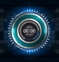 Cyber Timer Royalty Free Vector Image VectorStock