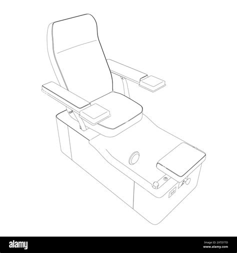 Spa Chair Outline For Washing Clients Feet Massage Chair Contour