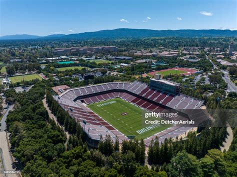 Aerial View Of Stanford Stadium At Stanford University High Res Stock