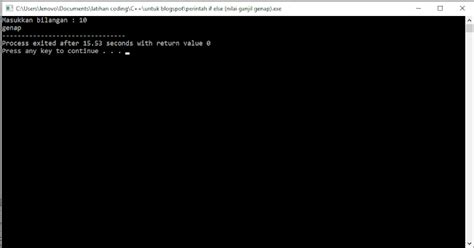 Penjelasan If Else C Dan Contoh Program If Else