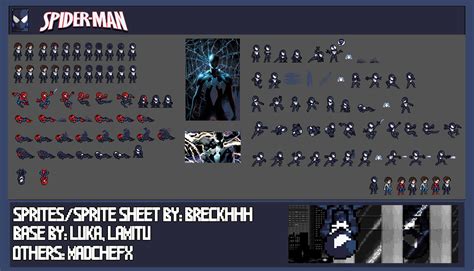 Spider Man Black Suit Lsw Sprite Sheet By Breckhhh On Deviantart