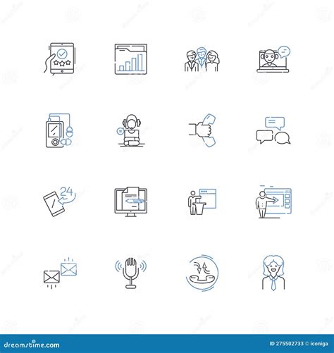 Conveyance Line Icons Collection Transport Vehicle Transfer