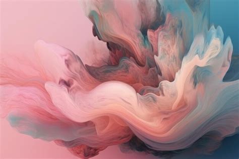 Premium AI Image Generative Ai Illustration Of Delicate Abstract Pink Color Mixing Generative Ai