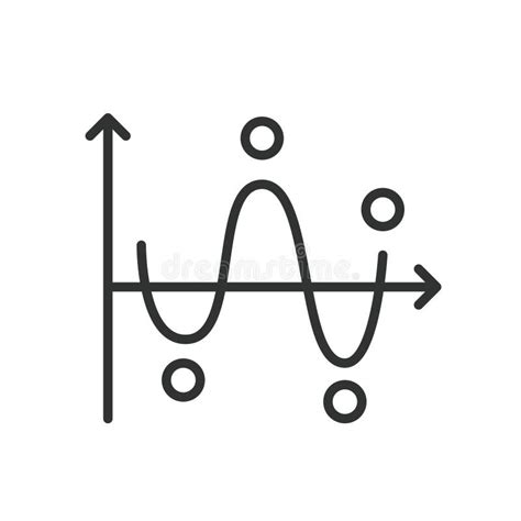 Sinusoidal Graph Icon In Line Design Sinusoidal Graph Wave