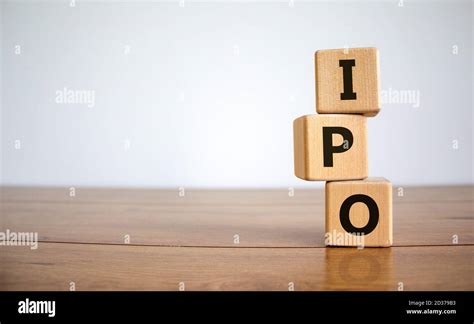 Concept Word Ipo Initial Public Offering On Wooden Cubes On A