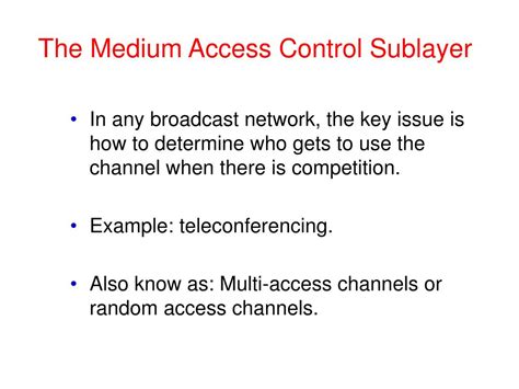 Ppt The Medium Access Control Sublayer Powerpoint Presentation Free Download Id1888876