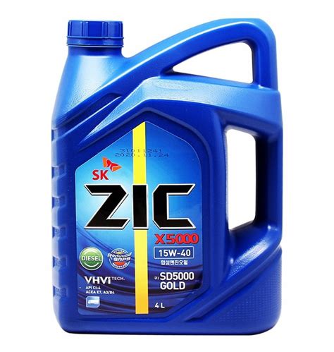 Sk Zic 디젤 합성 엔진오일 X5000 15w 40 1ea 차오일 오일 윤활제 엔진오일 윤활유 티몬