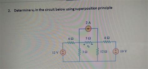 Solved 2 Determine Vo In The Circuit Below Using