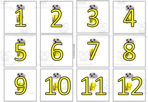 Robot Multiplication Colored Cards X1 By Teach Simple