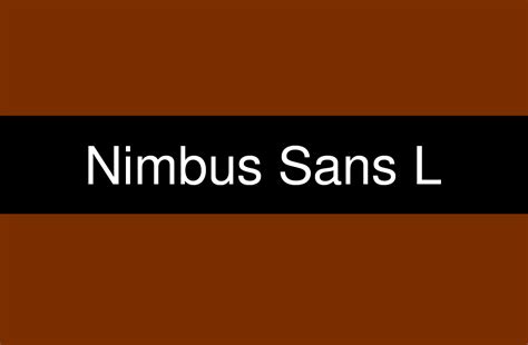 Nimbus Sans L Font Download Fonts