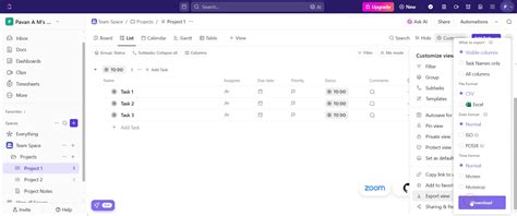 How To Export From ClickUp Tasks Lists Docs 1 Minute Video Guide