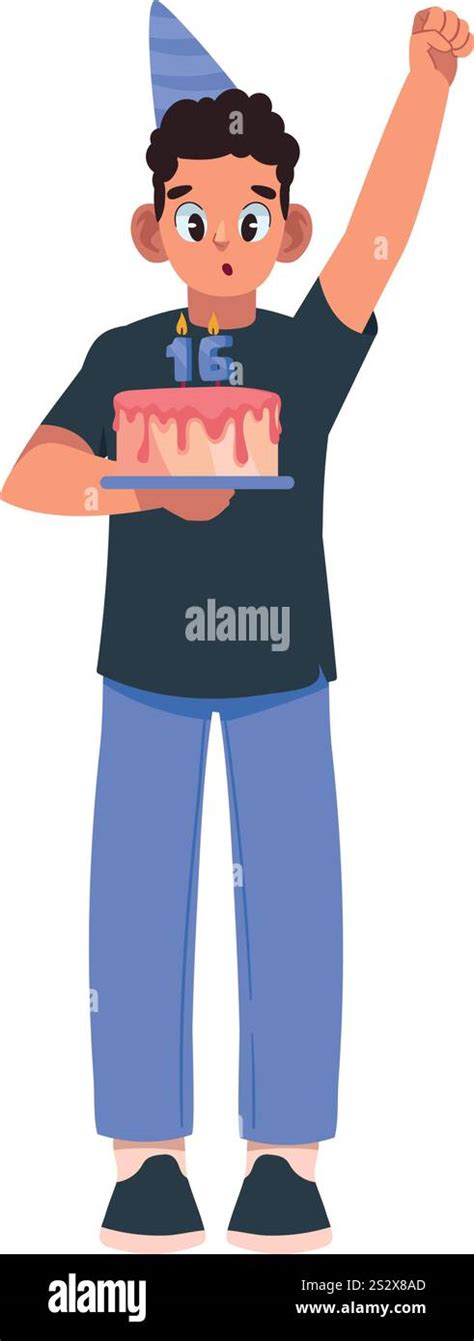 Teen Birthday Cake Celebration Stock Vector Image And Art Alamy