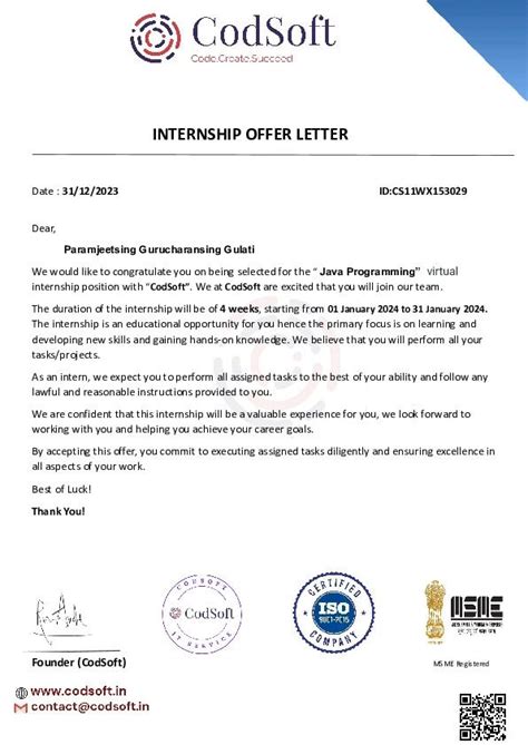 Paramjeetsingh Gulati On Linkedin Codsoft Codsoftinternship Javaprogramming