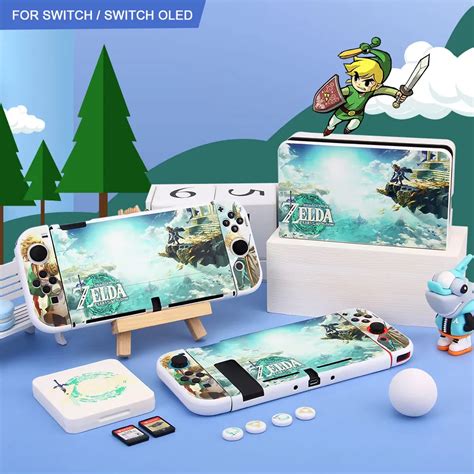 닌텐도 스위치 Oled 케이스 보호 쉘 Tpu 소프트 케이스 12 인 1 게임 카드 박스 Ns 스위치 Tv 도크 커버 액세서리 새로운 테마 Aliexpress