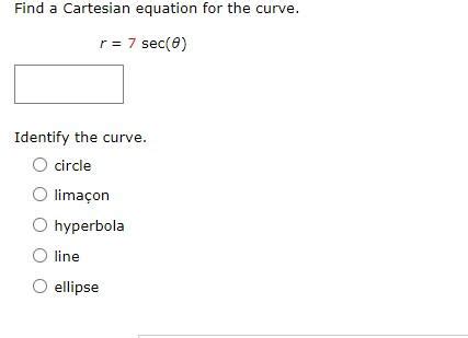 Solved Find A Cartesian Equation For The Curve R Sec Chegg Com