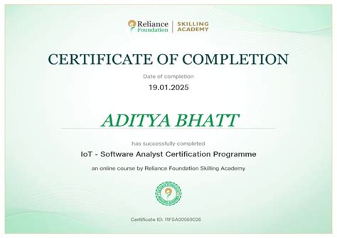 Iot Techinnovation Reliancefoundation Techenthusiast Aditya Bhatt